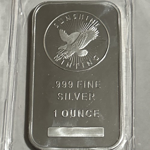3 x 1 Troy oz Sunshine Mint .999 Fine Silver Bar Mint Mark SI Sealed ...