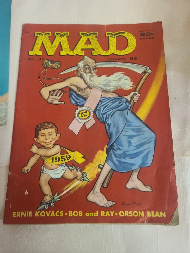 5 MAD MAGAZINES from 1950s! #34, 36, 37, 40, 41 plus Worst from Mad 56 ...