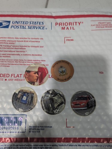 5 US Military AAFES POGS (Gift Certificates) 5 10 25 Cents Enduring ...