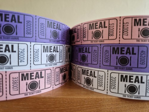 Meal Tokens Voucher Party Event Celebration Dinner Food Craft Concert ...