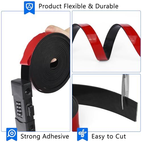 2 Inch Wide 120 Inch Long Self Stick Neoprene Rubber Strip Roll for ...