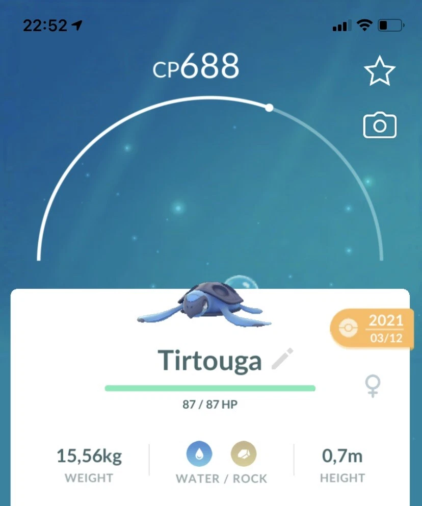 Tirtouga Evolution Level