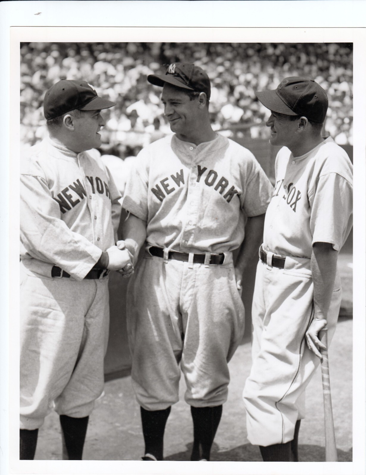 New York Yankees 1935 Lou Gehrig 159th Game Fenway Park b & w 8 x 10 ...