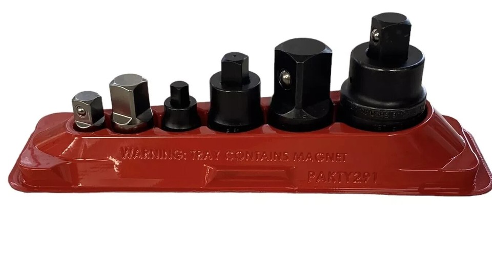 SNAP ON TOOLS USA 1206GS 6 Pc Combination Square Drive Adaptor Set NEW ...