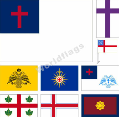 Christian Flag 3X5FT Orthodox Episcopal Evangelical Church Salvation ...
