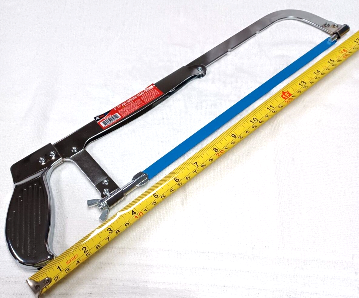 NEW ADJUSTABLE METAL HACKSAW WITH 5 EXTRA 12 " X 24 TOOTH BLADES ADJUST ...