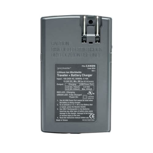 Promaster Xtrapower Traveler + Battery Charger for Select Canon ...