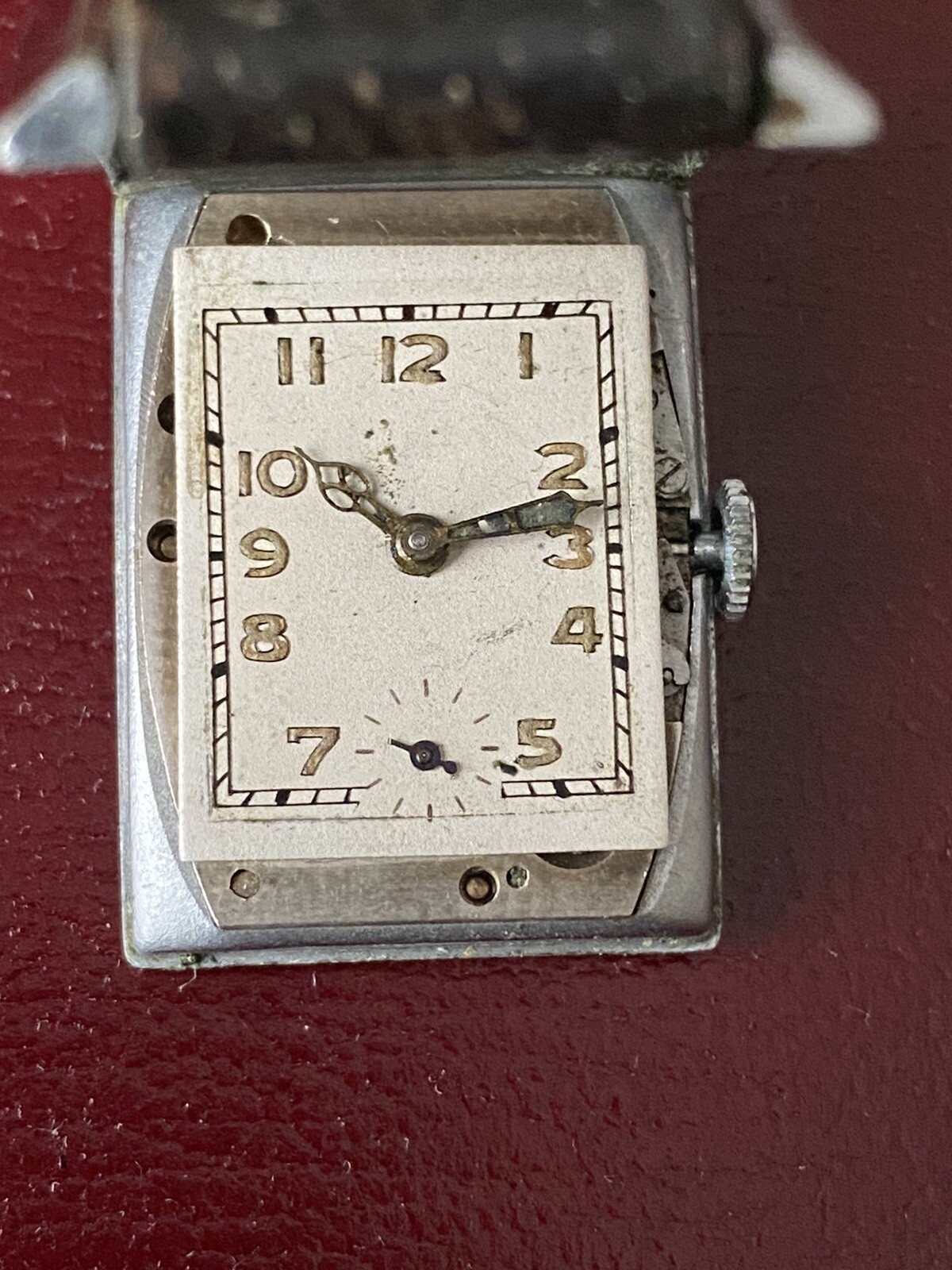 1930s Buren Mens Watch Swiss Made Art Deco Style Tank Case With ...