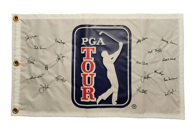 Vintage 1980s PGA Tour Official Golf Flag with Embroidered Autographs ...