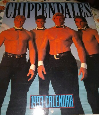Vintage Authentic CHIPPENDALES Calendar 1993 Rare Sexy Photos Collector ...