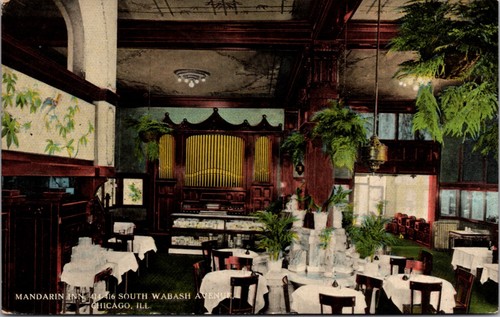Postcard Interior Mandarin Inn Restaurant South Wabash Avenue Chicago ...