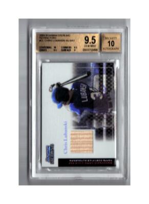 2004 Bowman Sterling Refractors #CL Chris Lubanski Bat BGS 9.5 #'d 63/ ...