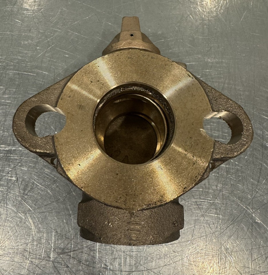 Mueller 2” Angle Stop Shutoff Brass Thread X Meter Flange NEW! FREE ...