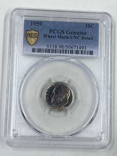 1959 10C PCGS Genuine Wheel Mark Unc Detail Roosevelt Dime | eBay