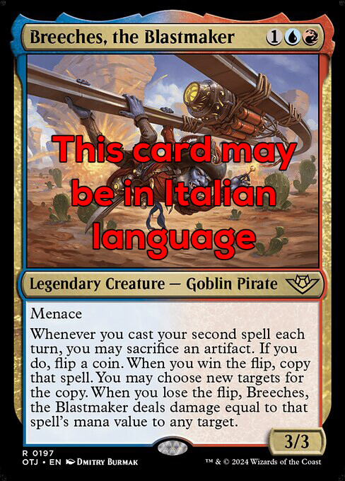 MTG BREECHES, THE BLASTMAKER FOIL EXC - BRAGHE, IL DEMOLITORE 197 - OTJ ...