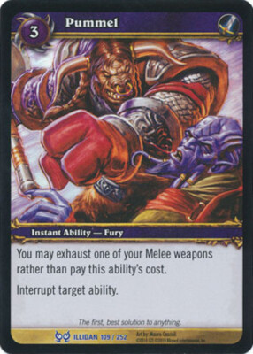 1x Pummel - Foil - Rare Near Mint Archives - World of Warcraft TCG | eBay