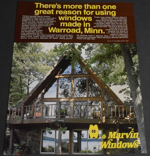 1979 Print Ad Marvin Windows Warroad Minnesota House Nature Beauty ...