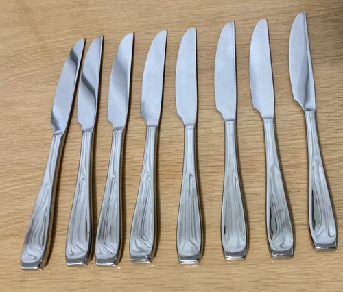 Lot of 8 Oneida LAGEN Dinner Knives 18/10 Stainless Flatware Glossy ...