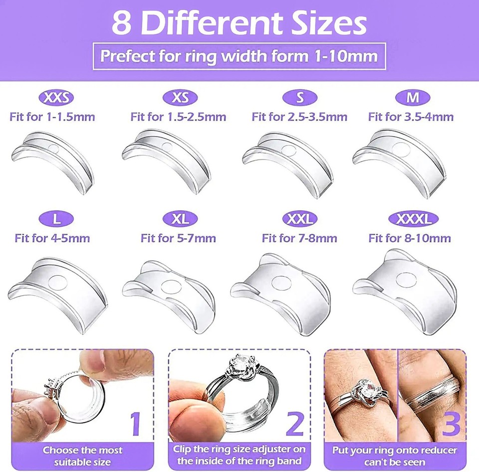 8 odd sizes - Invisible Ring Size Adjuster For Loose Ring, Ring Sizer ...