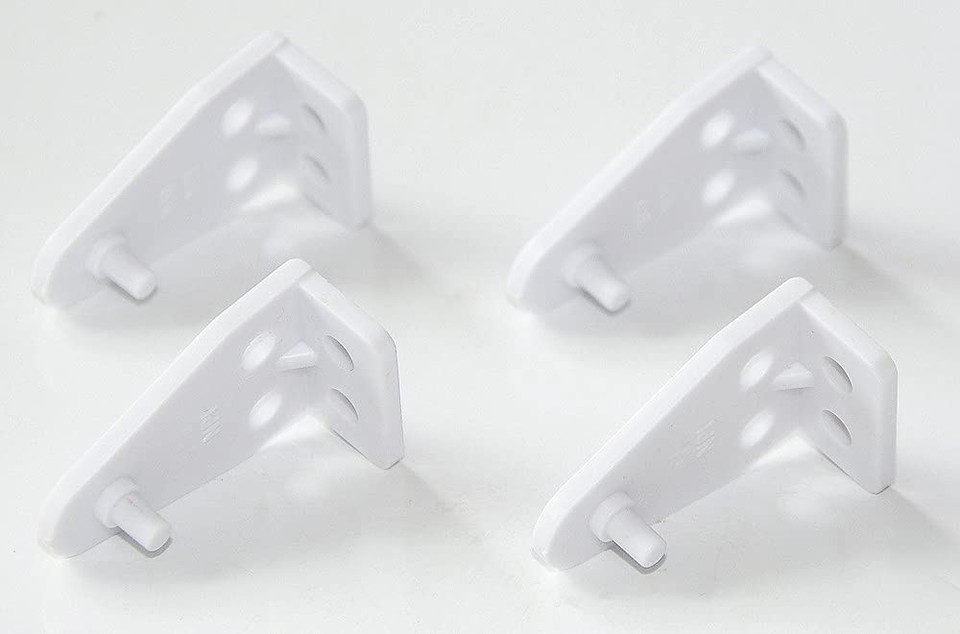8 PCS Hold Down Bracket Bottom Rail Clips White Plastic 1 Inch Mini ...