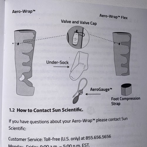 Air Compression Leg Wrap Aero Wrap by Sun Scientific Form Fitting Large ...