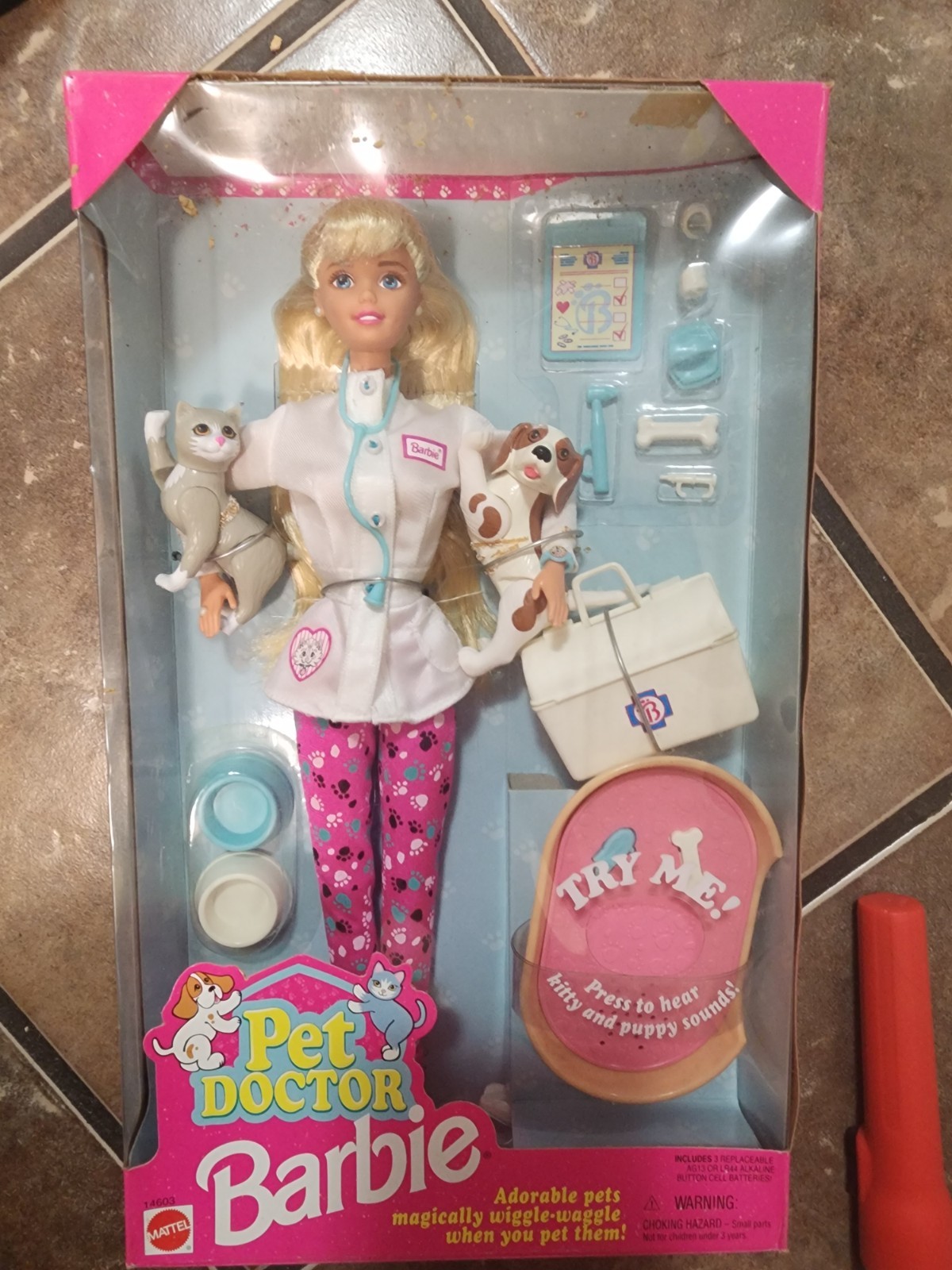 Barbie Doll Mattel "Pet Doctor Barbie" Veterinarian Cat Dog 1996 NRFB ...
