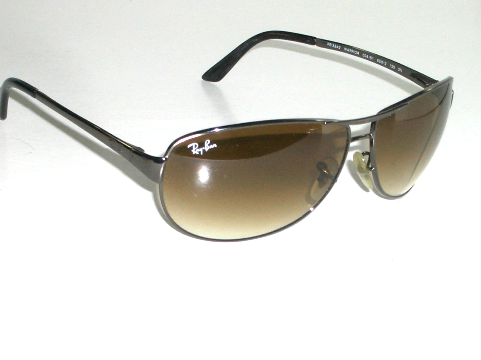 RAY-BAN RB3342 63[]12 004/51 GUNMETAL TOP BROWN GRADIENT WARRIOR WRAP ...