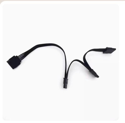SATA Power Cord Hard Drive Cable All Black Ribbon Cable Computer ...