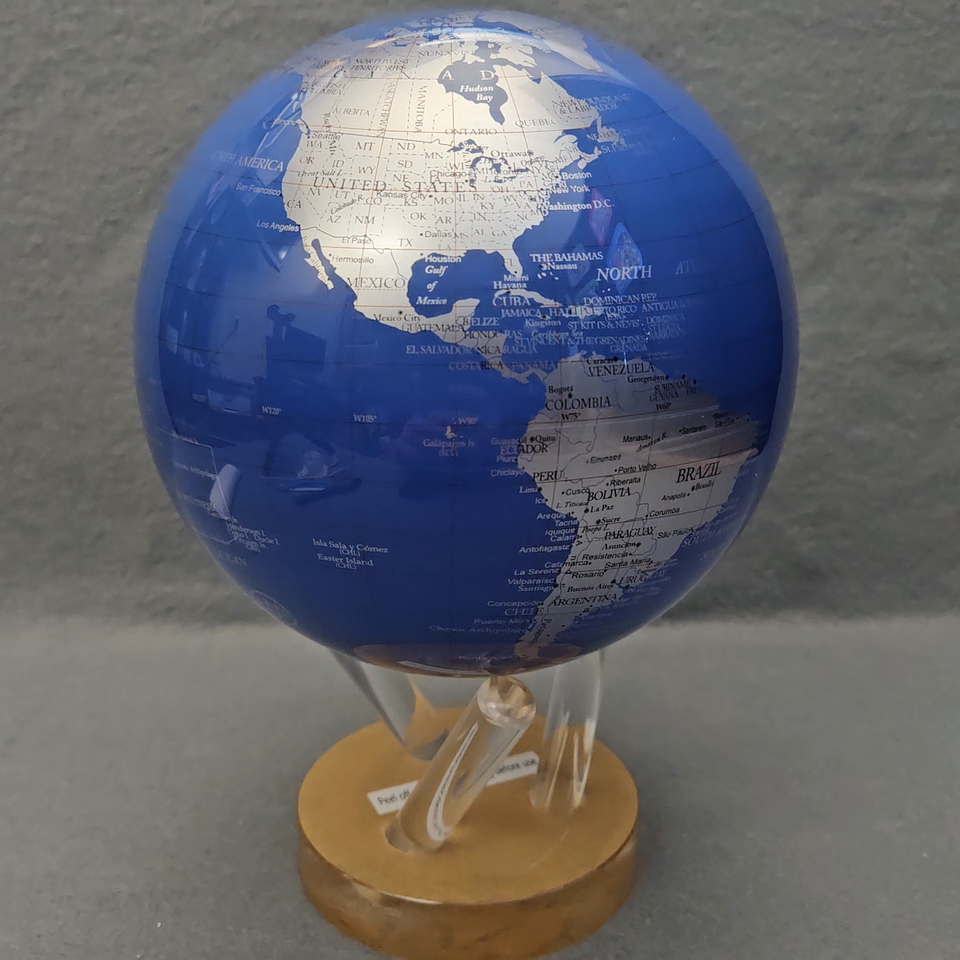 MOVA Blue and Silver Rotating Globe 6" | eBay