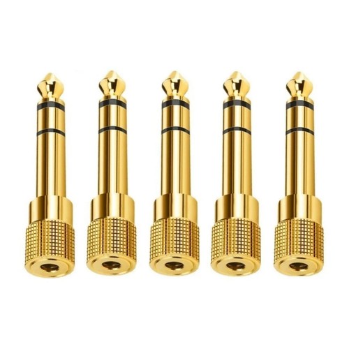 6.35 mm Male to 3.5 mm Female TRS connector Plug Audio Headphone ...