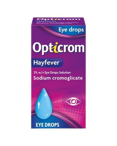 Opticrom Hayfever Allergy Eye Drops Sodium Cromoglicate - 10 ml - Fast ...