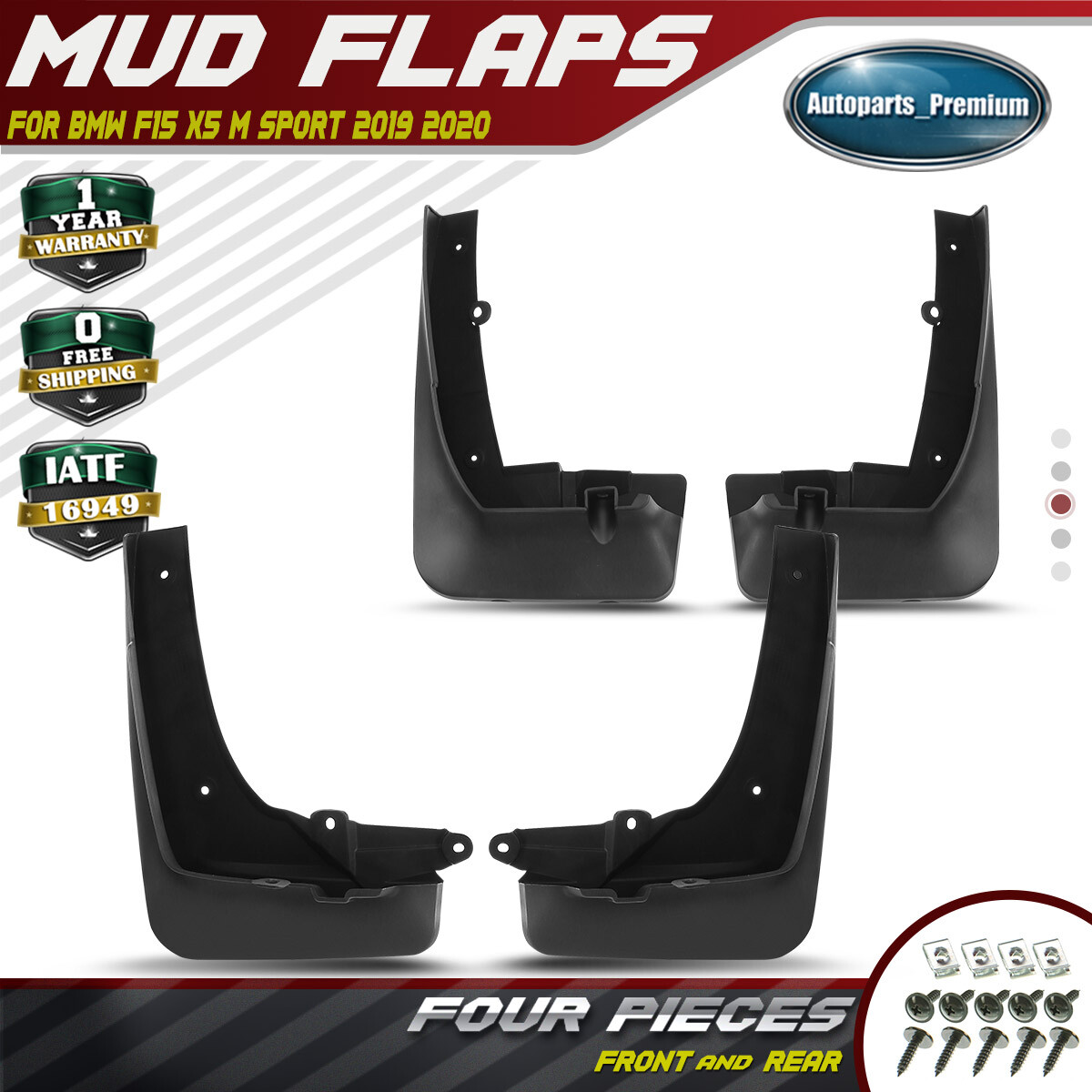 4x Splash Guards Mud Flaps Front & Rear for BMW X5 G05 Series 2019 2020 ...