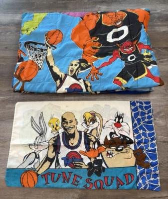 Vintage 1996 Space Jam Movie Looney Tunes Twin Comforter Blanket ...