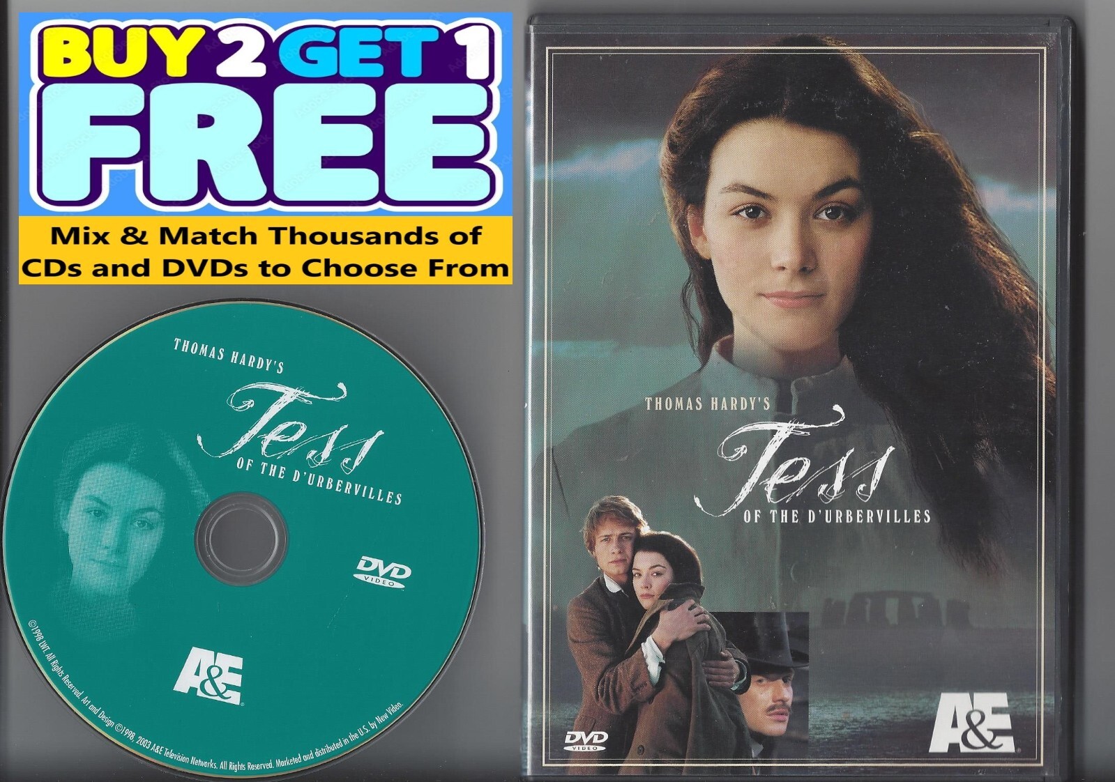Tess of the DUrbervilles (DVD, 2003) Justine Waddell A&E Disc & Cover ...