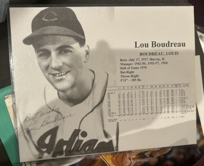 Lou Boudreau HOF Signed/Autographed 8x10 Photo Cleveland Indians COA | eBay