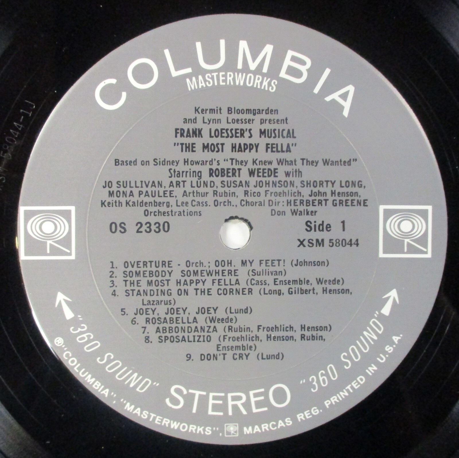 "The Most Happy Fella" 1956 Broadway Cast 1 LP (1960s) Highlights ...