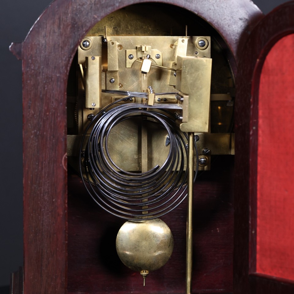 Antique 1900s German Record Chime W.&H. Sch 8 Day 9 Coil Gongs Mantel ...