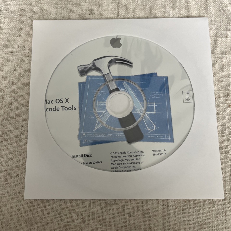 Vintage 2004 Mac OS X Xcode Tools v1.1 Macintosh Software Install Disc ...