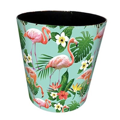 Scakbyer Waste Paper Bin, European British Style Flamingo Pattern Trash ...