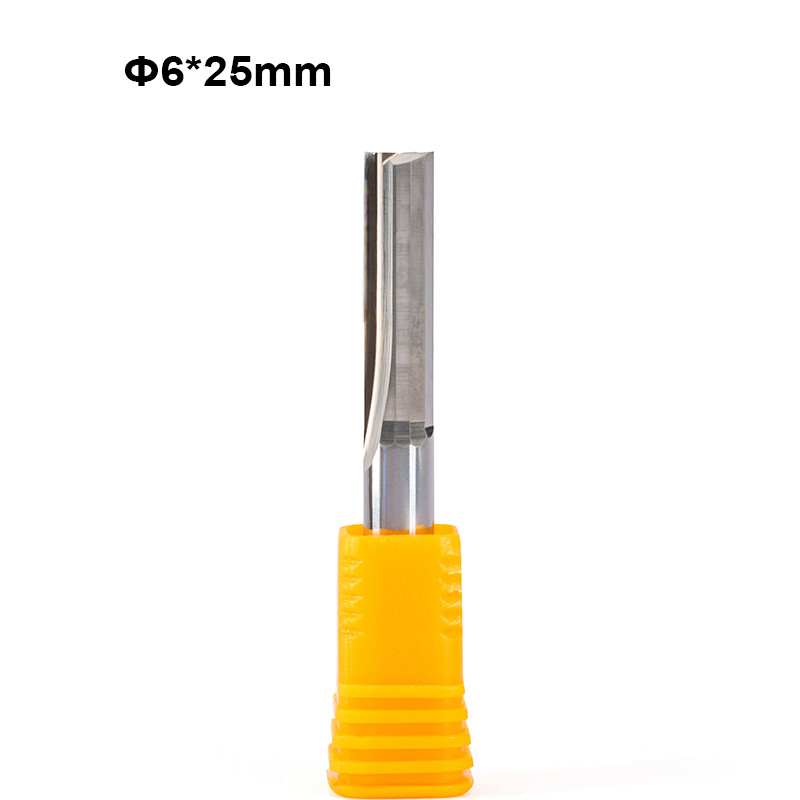 10pcs 6mm Double Two Flute Straight Slot CNC Router Bits Wood MDF ...