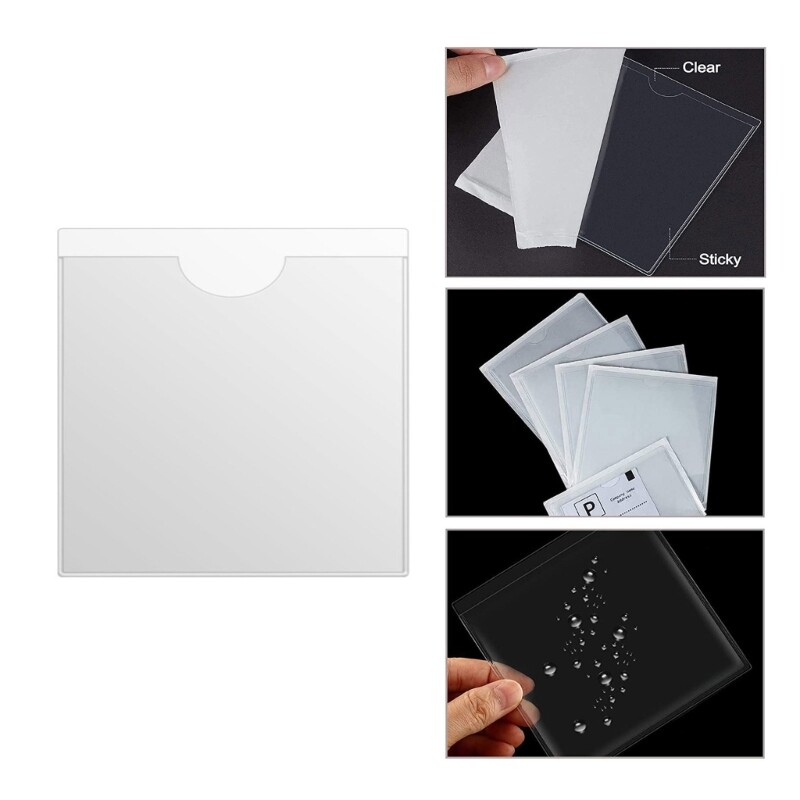 Clear Self-Adhesive Ticket Note Holders Car Windscreen Pass Holder Note ...