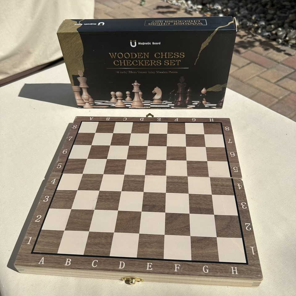 High Quality Foldable Chess Set Wooden Magnetic 12 inch Chess Board | eBay