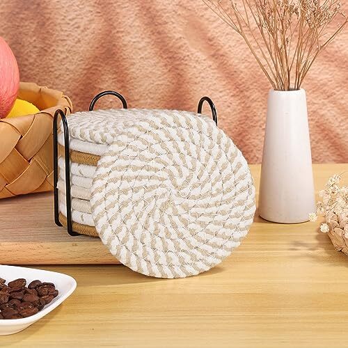 10 Pieces Boho coasters for drinks, Absorbent Drink Coasters with ...