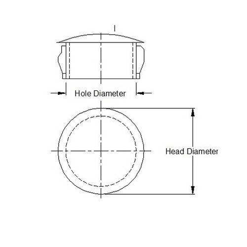 10 Pack White Blanking Plugs 45mm, 3.2mm Panel Thickness, Finish Plug ...