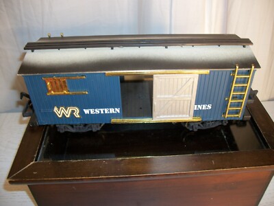 New Bright G Scale Box Car, Western RR Lines, Sliding Doors, Blue, USED ...