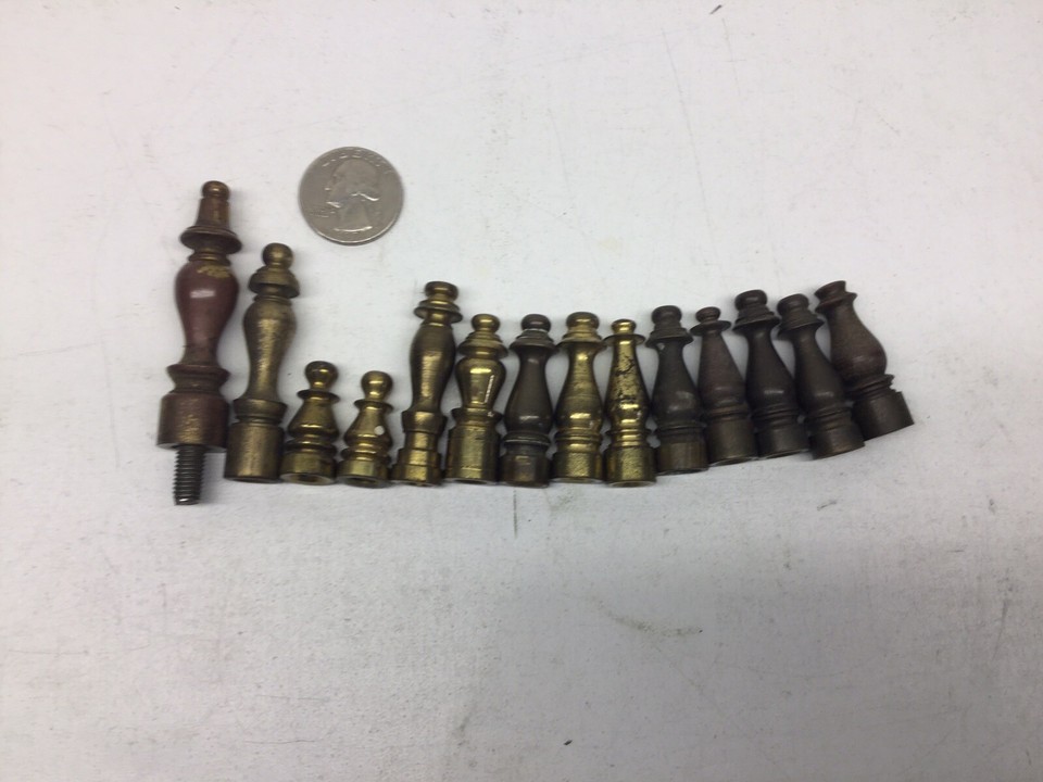 14 Vintage Solid Brass Lamp Finials | eBay