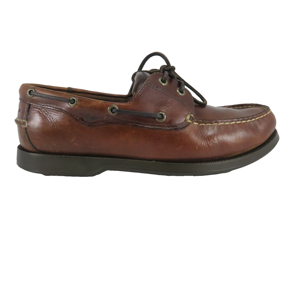 Dockers CASTAWAY Boat Shoes Mens Size 9.5M Brown Leather 2-Eye Deck ...