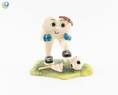 Dental Office Decorative Figurine Tooth Molar Soccer Model Gift Desktop ...