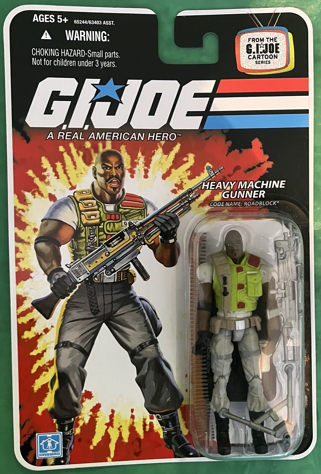 GI JOE 25th Anniversary Cartoon Series HEAVY MACHINE GUNNER: Roadblock ...