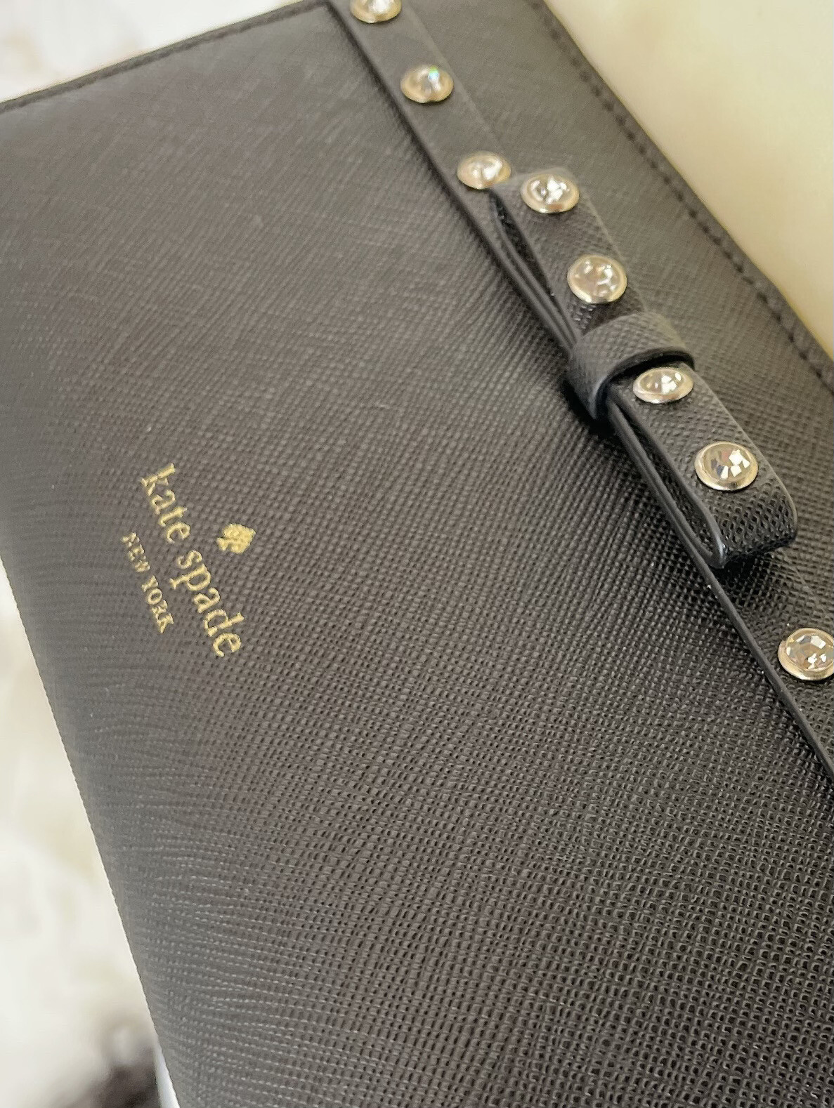 Kate Spade Original Laurel Way Stacy Black Jeweled Wa… - Gem